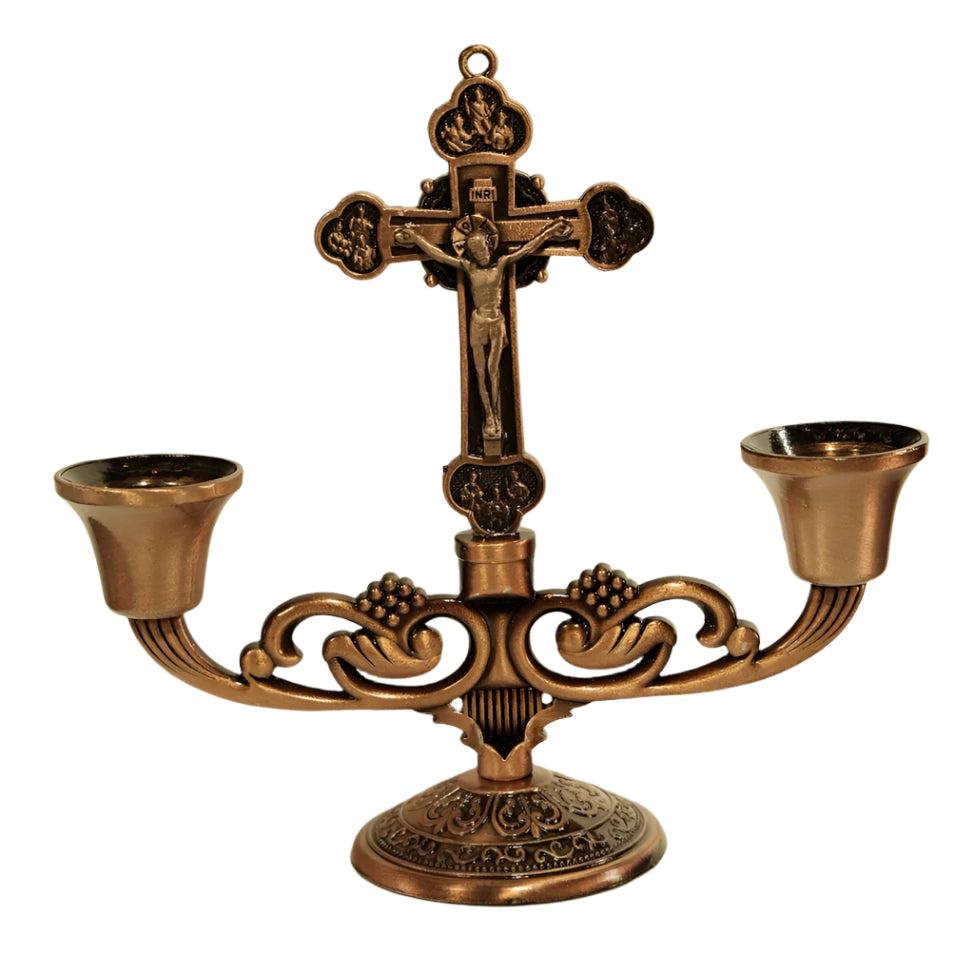 Candelabra with Cross – Vaticano Catholic Store